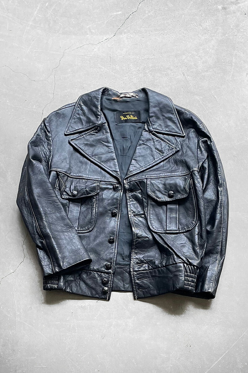 【楽天市場】【中古】DON BELLINI (ドン ベリーニ) 70'S LEATHER JACKET 70年代 レザー ジャケット ...