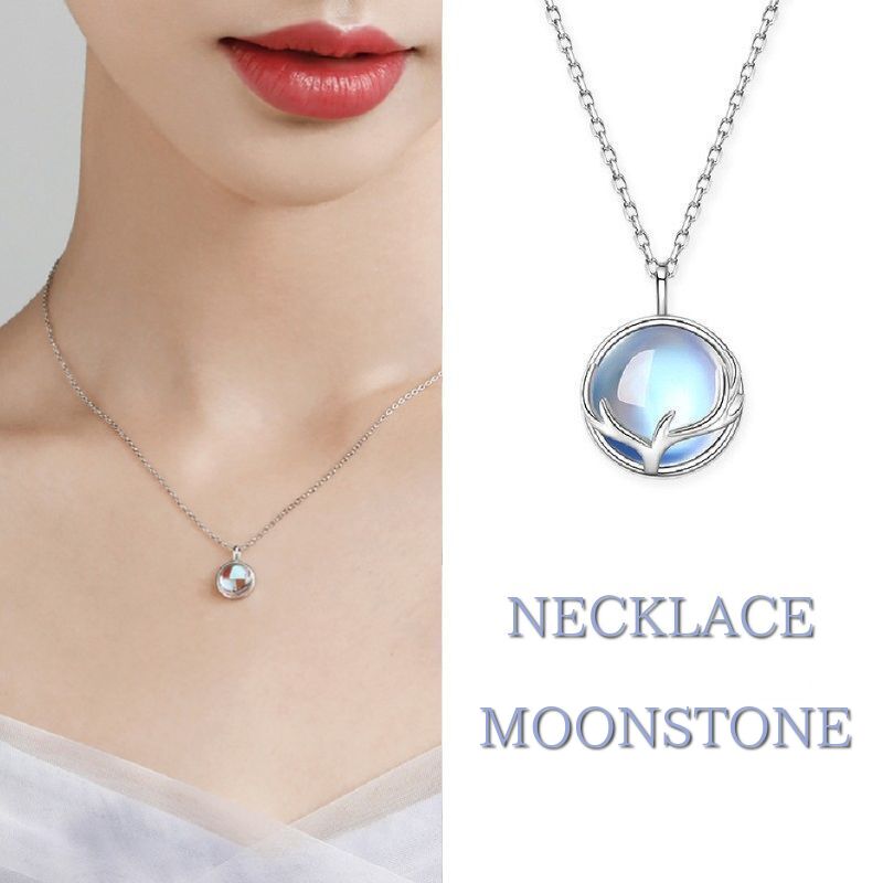 【楽天市場】ムーンストーン ネックレス レディース チェーン 一粒 おしゃれ 華奢 入学式 卒業式 卒園式：Juns Store 楽天市場店