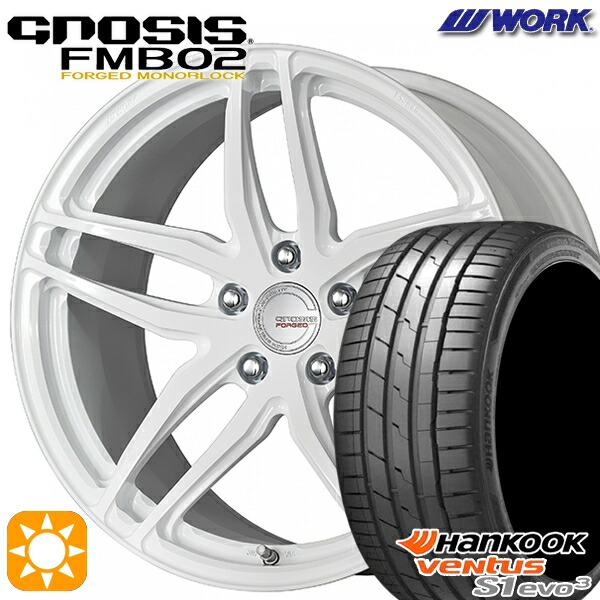 【楽天市場】【取付対象】225/35R19 88Y XL ハンコック veNtus S1 evo3 K127 WORK グノーシス FMB02 ペイント/ホワイト 19インチ 8.0J ...