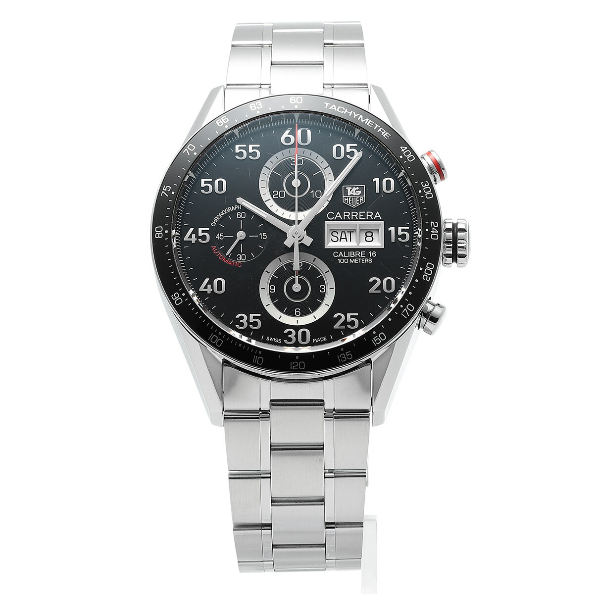 【楽天市場】【中古】タグホイヤー CARRERA 腕時計 TAG HEUER CV2A10.BA0796 ブラック ブランド 時計：ハタ貴金属