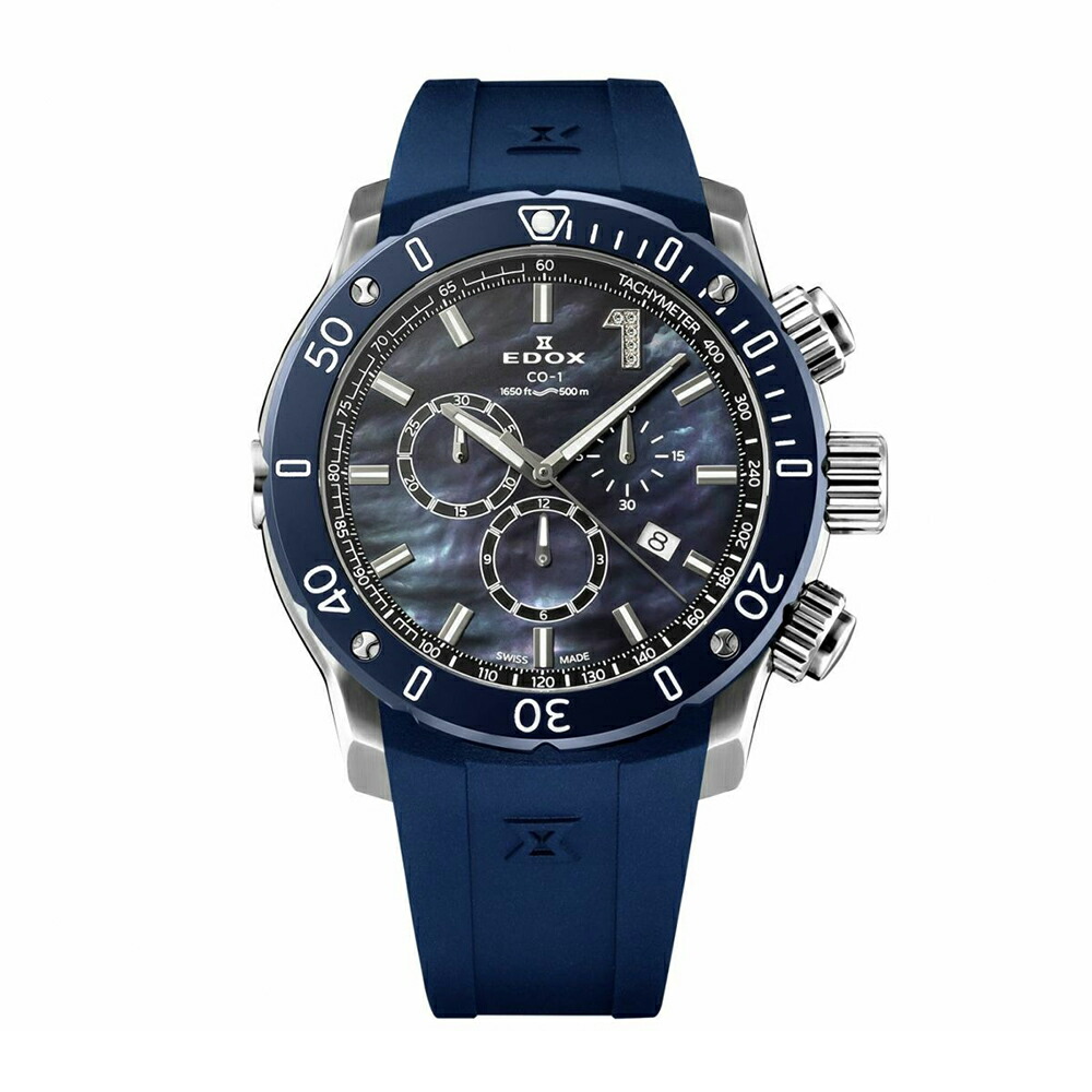 【楽天市場】【ポイント最大47倍】EDOX エドックス クロノグラフ ジャパンリミテッドエディション CHRONOGRAPH JAPAN LIMITED EDITION 10221-3BU3 ...