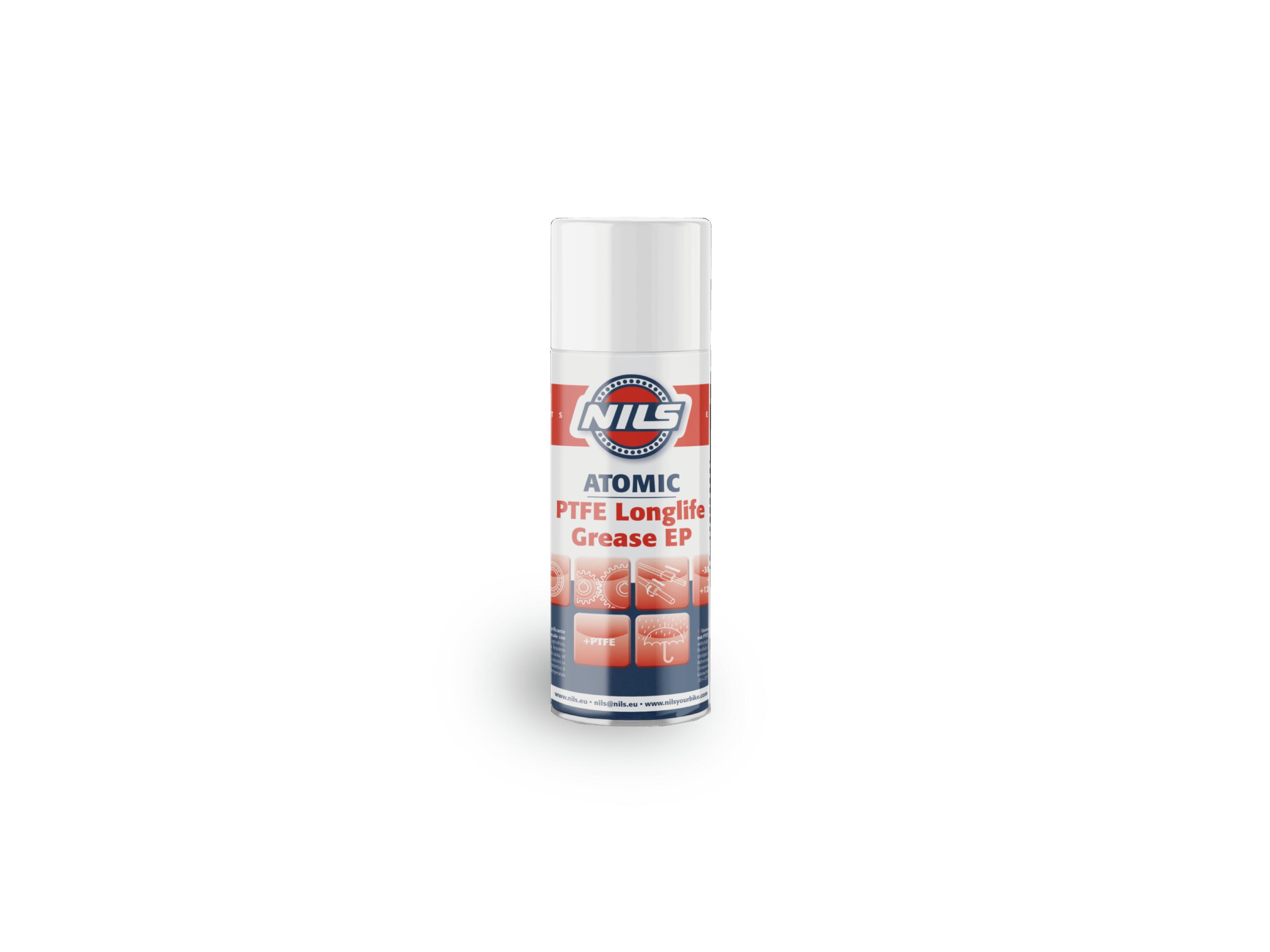 【楽天市場】Nils ニルズ ATOMIC PTFE SPRAY アトミック スプレー PTFE 400ml (グリース）1本 【送料無料】スプレーグリース フッ素樹脂（PTFE）配合 ...