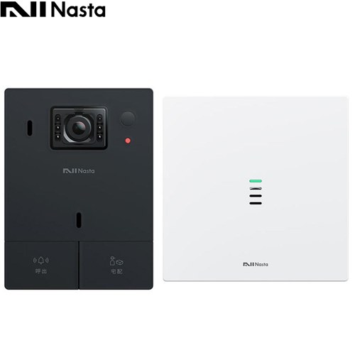 【楽天市場】[KS-DP01U-BK] Nasta Interphone ナスタ ドアホン ナスタインターホン 標準セット 有線通信モデル 電源AC100V Wi-Fi環境がある方向け ナイト ...