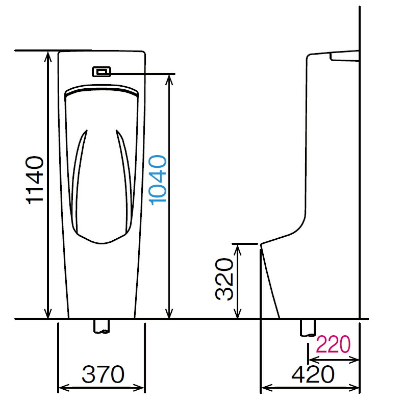【楽天市場】LIXIL リクシル センサー一体型ストール小便器壁掛けタイプ スーパーAI節水 ハイパーキラミックアクエナジー仕様 U-A51MP【送料無料】INAX イナックス トイレ 激安 ...