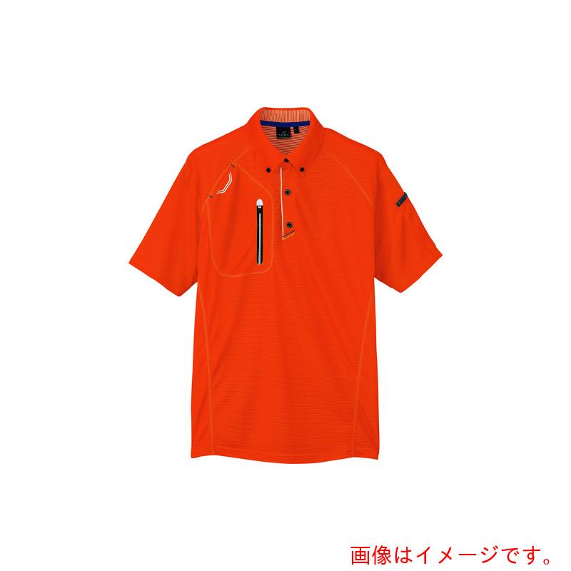 【楽天市場】アイトス（AITOZ） 半袖ボタンダウンポロシャツ（男女兼用） オレンジ 4L 【品番：10605-163-4L】：住設プロ 楽天市場店