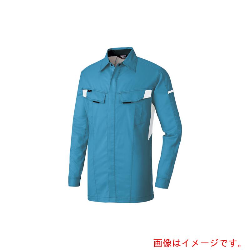 【楽天市場】アイトス（AITOZ） ニュームービンカット 長袖シャツ サックス×シルバーグレー 4L 【品番：AZ6835-007-4L ...