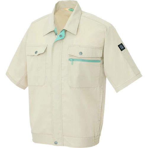 【楽天市場】アイトス（AITOZ） 半袖ブルゾン（男女兼用） ベージュ 3L 【品番：5371-002-3L】：住設プロ 楽天市場店