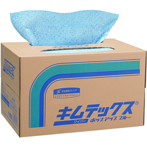 【楽天市場】日本製紙クレシア（CRECiA） キムテックス ポップアップブルー 150枚×4／1Cs（箱）＝600枚 【品番：60740 ...
