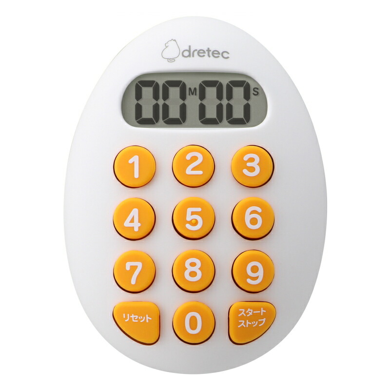 【楽天市場】【在庫処分】【メール便対応】ドリテック たまご型10キータイマー ホワイト 【品番：T-608WT】：住設プロ 楽天市場店