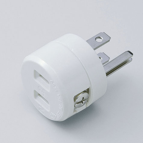 【楽天市場】朝日電器（ELPA） 逆接地アダプター 2P+アース→設置2P 【品番：#2966H】：住設プロ 楽天市場店