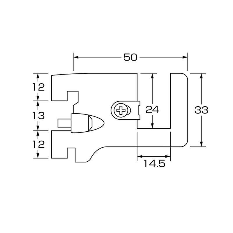 【楽天市場】【メール便対応】ハイロジック 98523 A-181Sハンガーブラケット 50mm ロック付 1本入 【品番：98523】：住設 ...