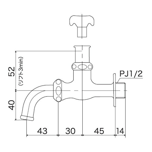 【楽天市場】KVK キー式吐水口回転形水栓 一般地用 【品番：K11Q】：住設プロ 楽天市場店