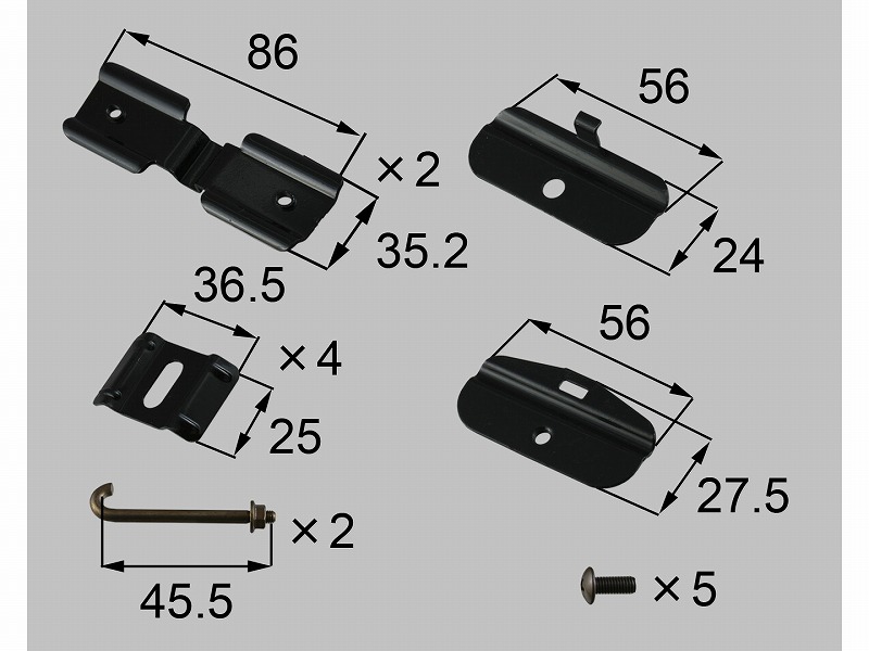 【楽天市場】LIXIL（新日軽） 支柱金具セット（H：10・12用）アルミ自在柱 ブラック系 【品番：S8SK1341C】：住設プロ 楽天市場店