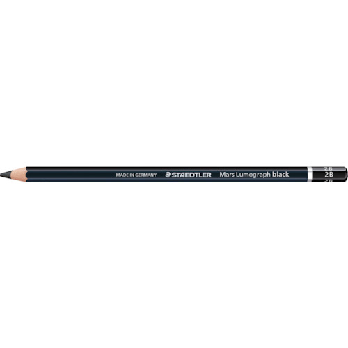 【楽天市場】ステッドラー日本（STAEDTLER） 210993）マルス ルモグラフ ブラック 描画用高級鉛筆 2B 【品番：100B-2B ...