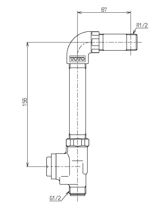 【楽天市場】TOTO ストレート形止水栓（共用） 【品番：THF37】：住設プロ 楽天市場店