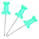 【楽天市場】【メール便対応】ベロス（VEROS） ダルマロング画鋲 11本 パステル あさぎ 【品番：D-1503P】：住設プロ 楽天市場店