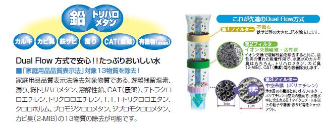【楽天市場】【送料無料】KVK K335GNS 浄水器付水栓 水栓と浄水器(Z38450)がセットになっています 分岐継手(Z438KN)1ヶ・フレキシブルホース600mm(V50EP-600 ...