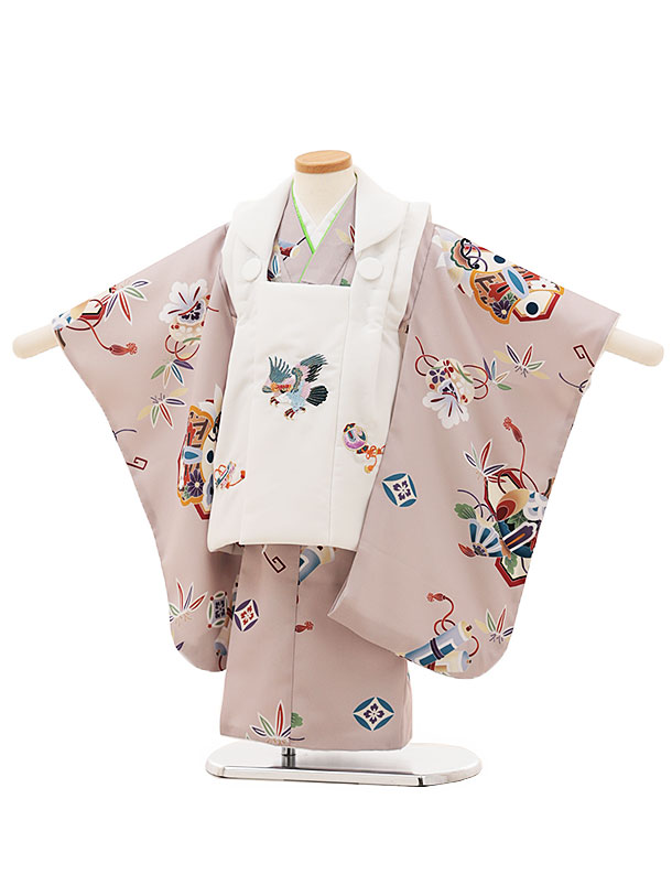 【楽天市場】被布 レンタル 男児 七五三 被布 着物 レンタル 七五三 W079白刺繍鷹xパープルベージュ宝尽し 3歳男の子 七五三 男児 着物 3歳 子供 きもの 被布 セット お正月 和装 ...