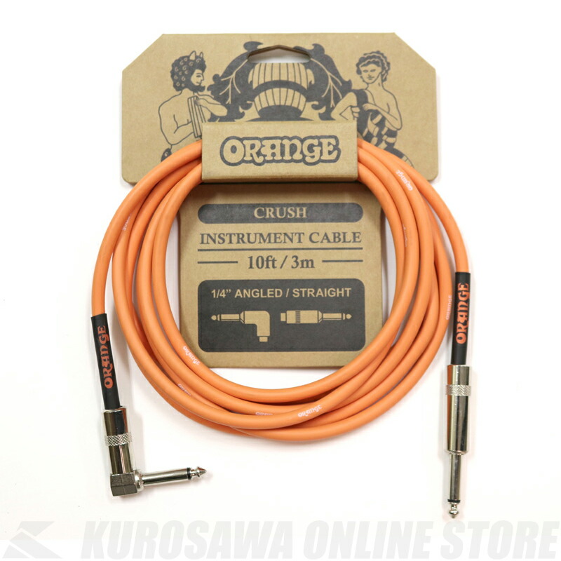 【楽天市場】ORANGE CRUSH Instrument Cable 10ft/3m 1/4" Angled/CA035：昭和32年創業の ...