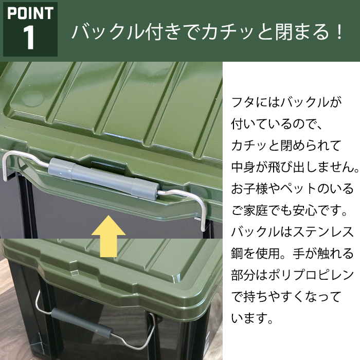 【楽天市場】JEJアステージ NTボックス 13X 13L 収納ボックス フタ付き コンテナ バックル付き【送料無料】：収納・インテリアのベリベリモッコ