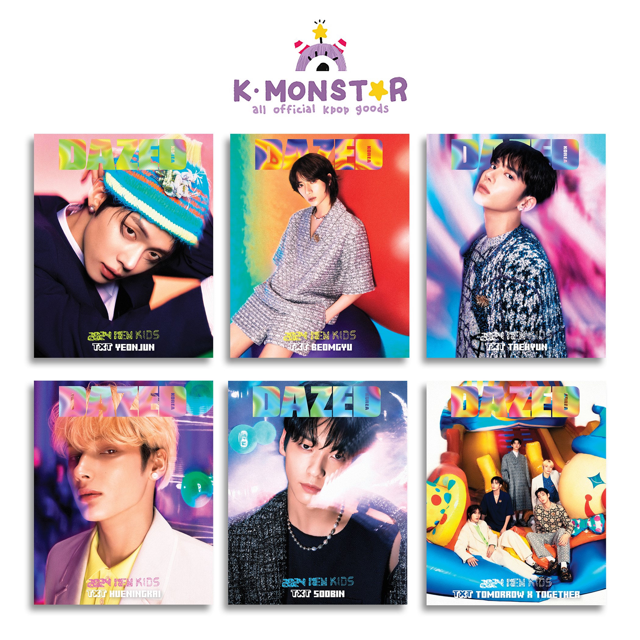 【楽天市場】[和訳付き][当店特典] DAZED KOREA 2024年 1月号 TXT 6種 TOMORROW X TOGETHER 韓国 ...
