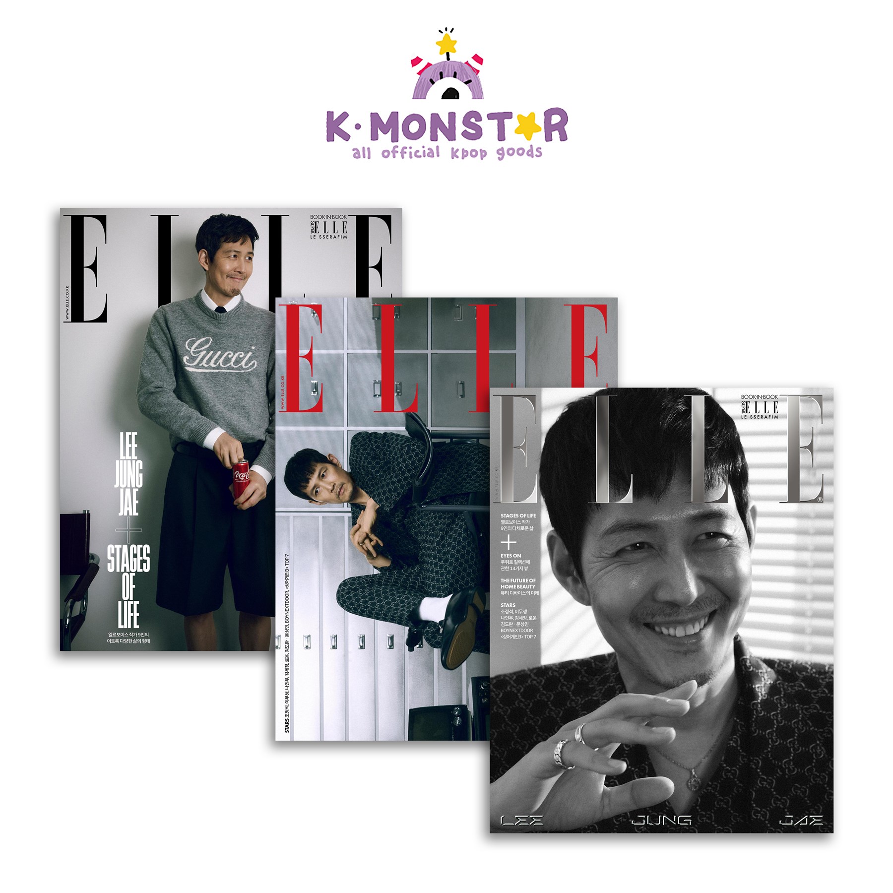 【楽天市場】[和訳付き] ELLE KOREA 2024年 3月号 LEE JUNGJAE 3種 RANDOM BOYNEXTDOOR ...