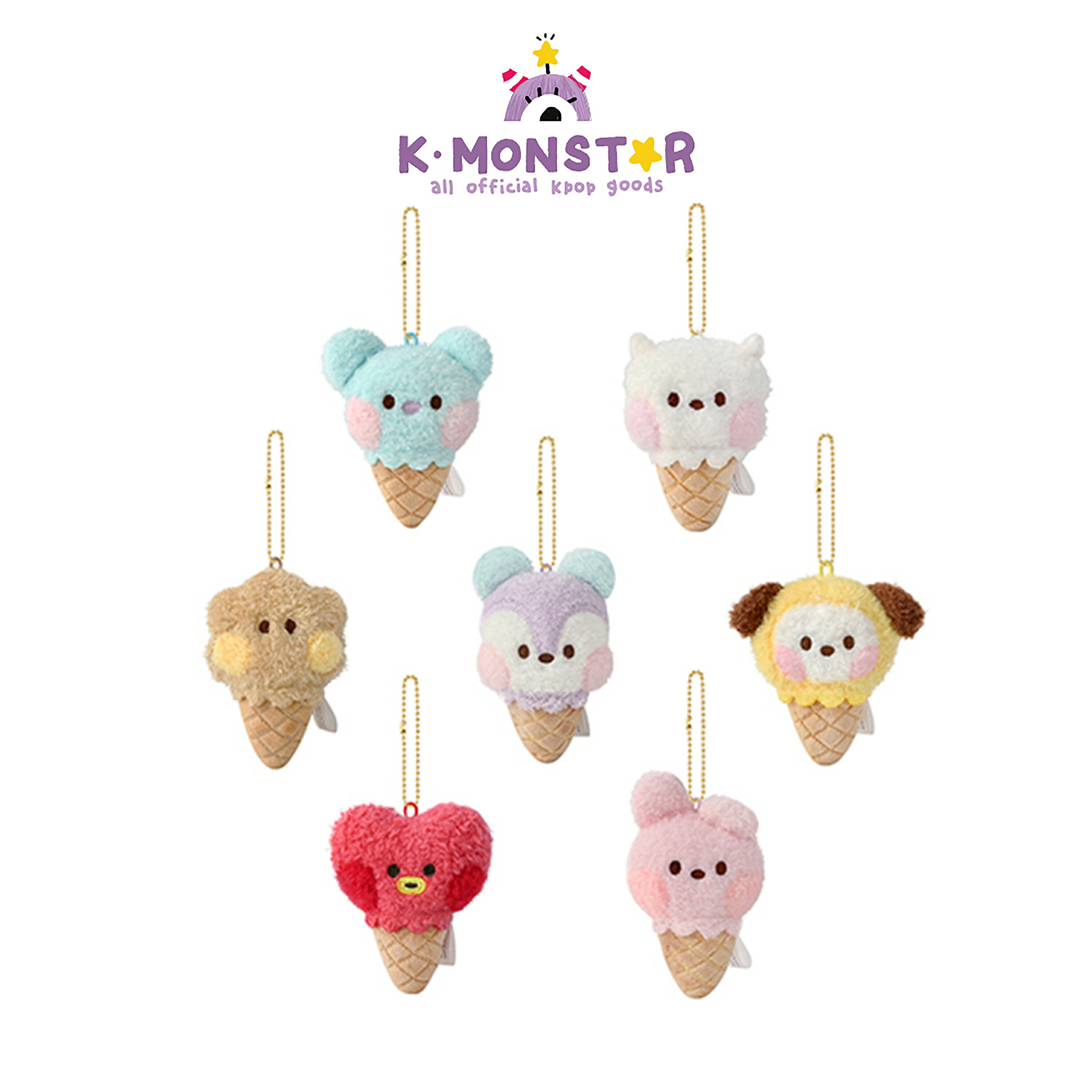 【楽天市場】BT21 minini PLUSH KEYRING [ICE CREAM]：K-MONSTAR
