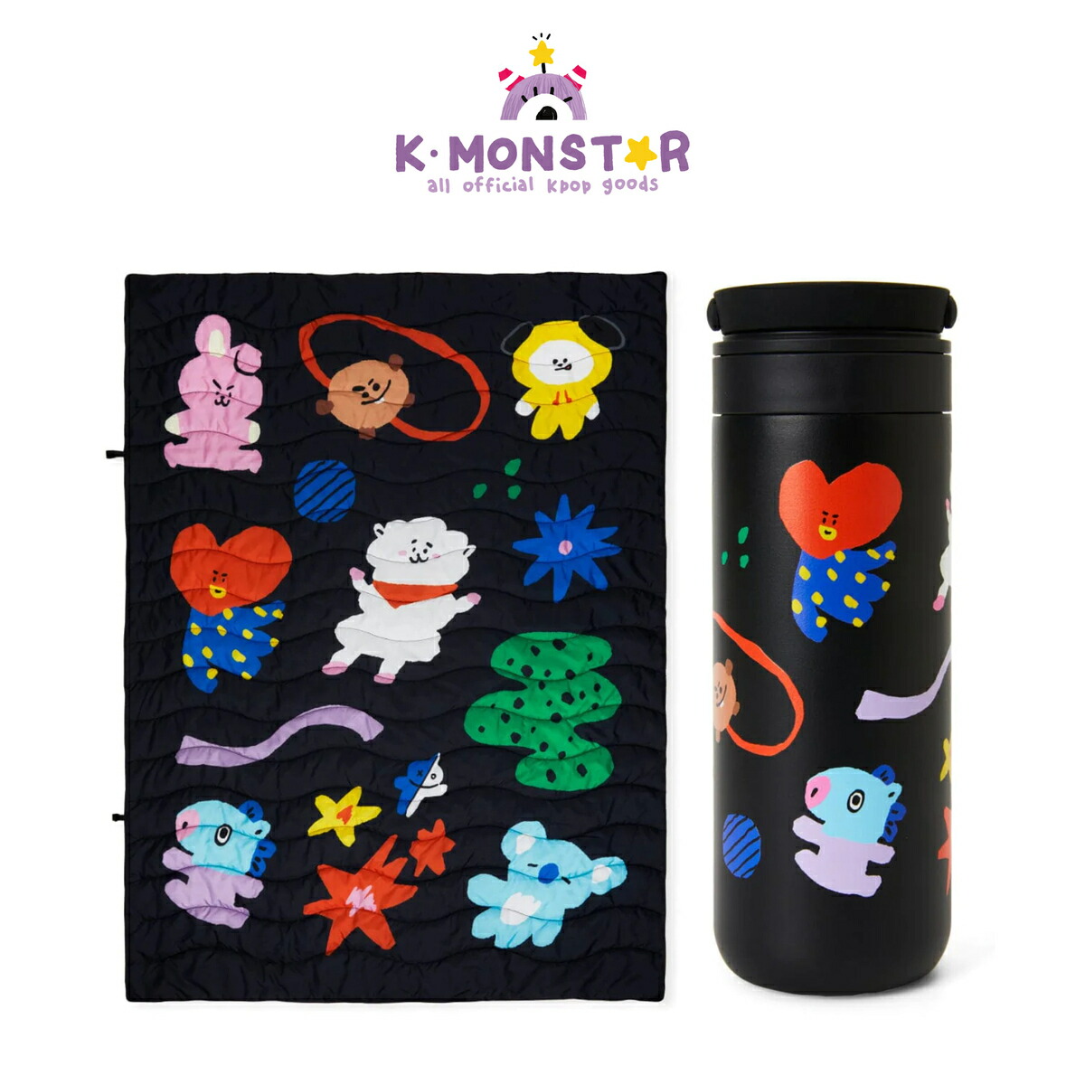 【楽天市場】[予約販売] BT21 Winter Edition PADDING BLANKET/ TUMBLER：K-MONSTAR