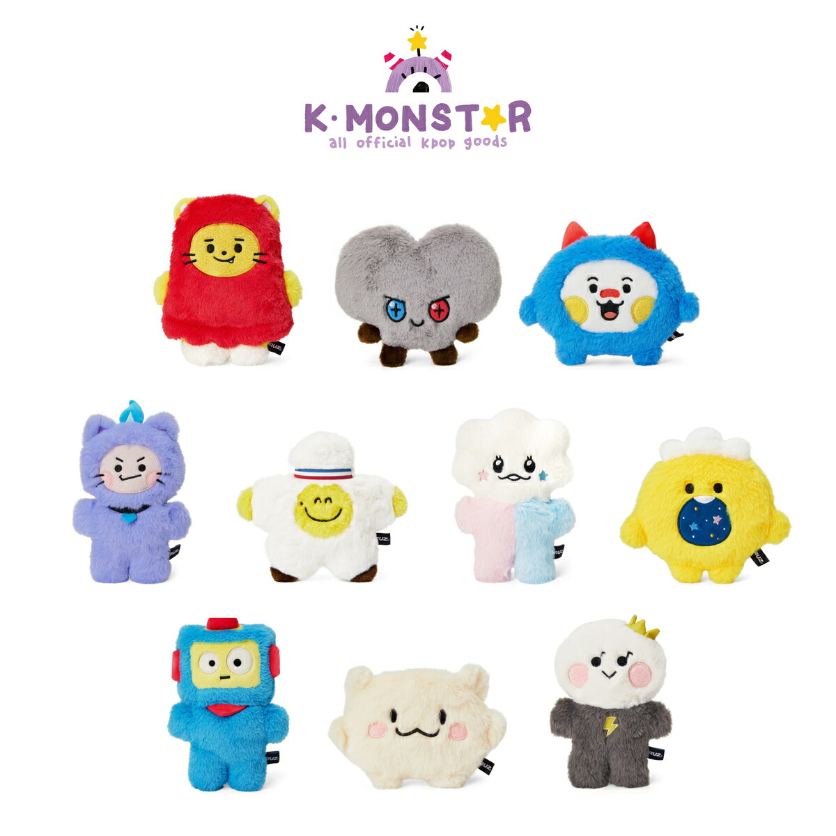 【楽天市場】LINE FRIENDS TRUZ Flat Fur Diamond Edition DOLL：K-MONSTAR