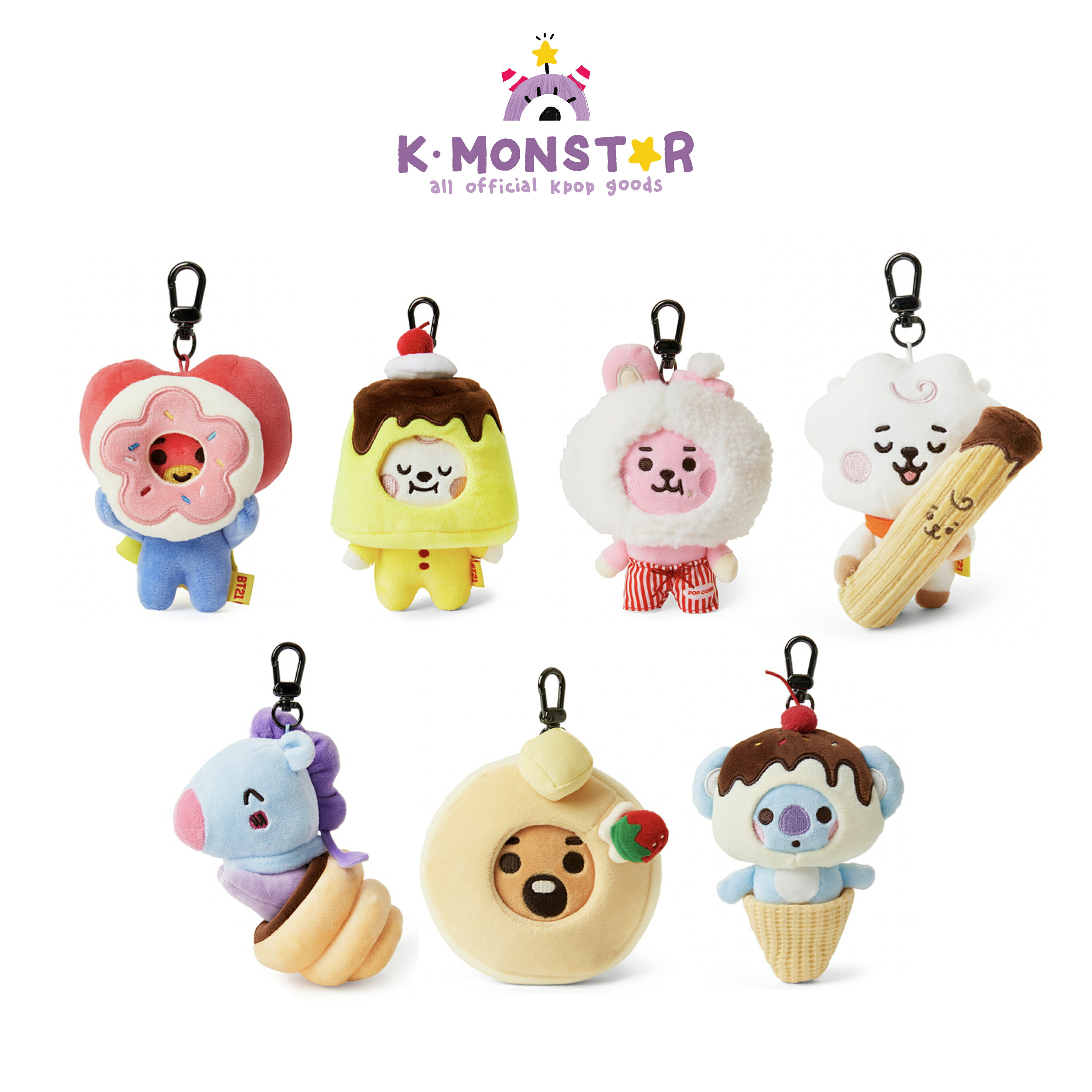 【楽天市場】BT21 BABY Sweet Things Edition Dessert Bag Charm：K-MONSTAR