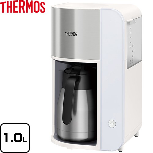 【楽天市場】[ECK-1000-WH] 真空断熱ポット サーモス コーヒーメーカー コーヒーメーカー 容量：1.0L THERMOS スパイラルドリップ方式 ホワイト 【送料無料】：家電のネイビー