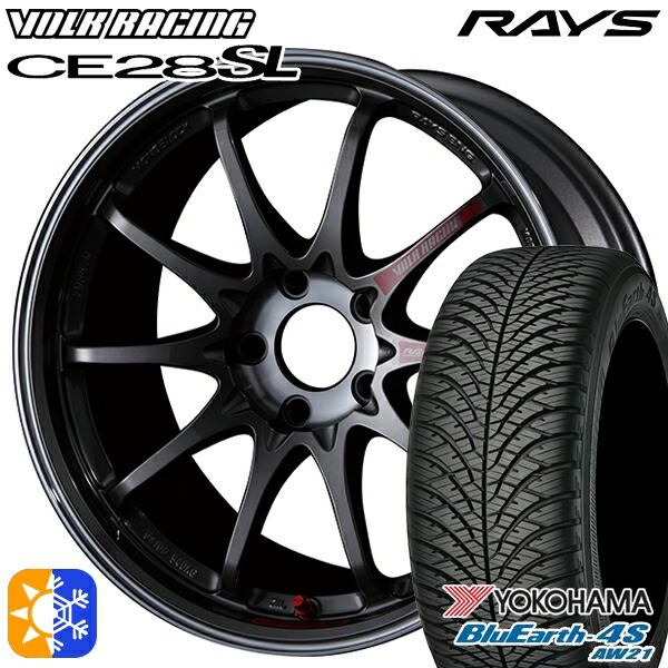 【楽天市場】215/55R17 98W XL ヨコハマ ブルーアース 4S AW21 RAYS ボルクレーシング CE28 SL PG 17インチ 7.5J 5H114.3 オールシーズン ...