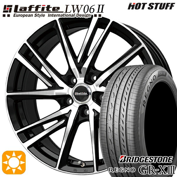 【楽天市場】【取付対象】20/30系アルファードヴェルファイア 235/50R18 101V XL ブリヂストン レグノ GR-X3 HotStuff ラフィット LW06-2 BK/P 18 ...