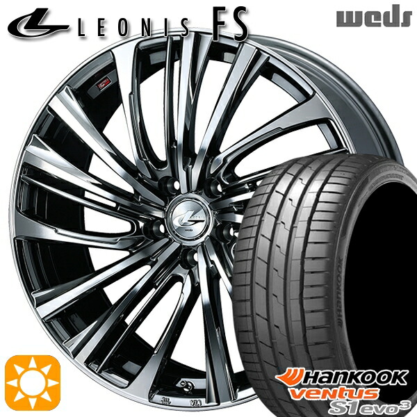 【楽天市場】【取付対象】225/35R19 88Y XL ハンコック veNtus S1 evo3 K127 Weds レオニス FS BMCMC (ブラックメタルコート/ミラーカット) 19 ...