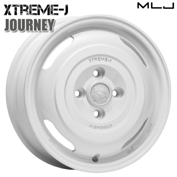 【楽天市場】14インチ 4.5J 4H100 +43 MLJ エクストリームJ ジャーニーグロスホワイト アルミホイール単品 1本 4本以上送料無料 ：タイヤホイール激安王国