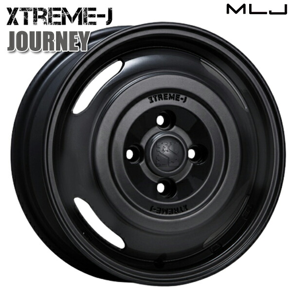 【楽天市場】14インチ 4.5J 4H100 +43 MLJ エクストリームJ ジャーニーサテンブラック アルミホイール単品 1本 4本以上送料無料 ：タイヤホイール激安王国