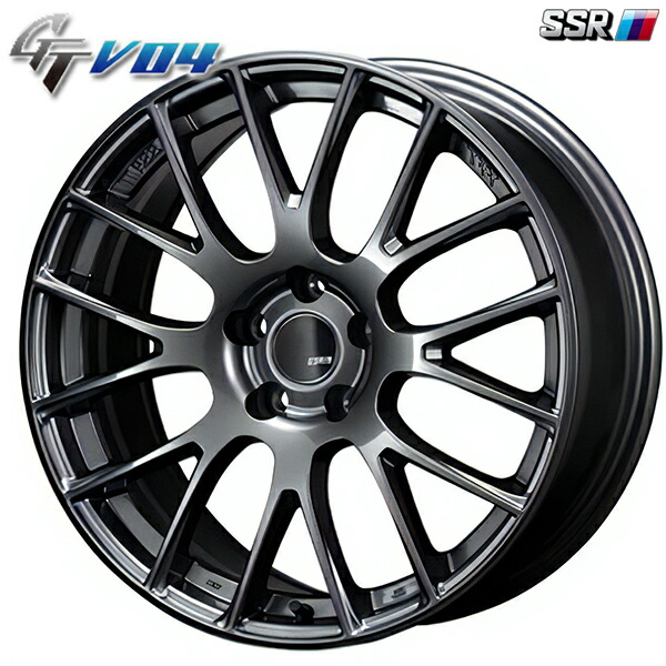 【楽天市場】18インチ 7.5J 5H100 +40 SSR GTV04 メタリックグレイ アルミホイール単品 4本（1台分）送料無料 ：タイヤホイール激安王国