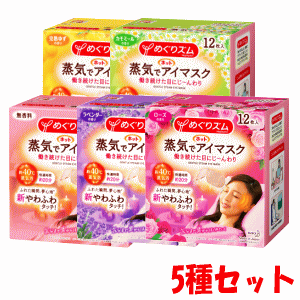 【楽天市場】【アソート5種セット】花王 めぐりズム 蒸気でホットアイマスク 12枚入×5：キリン堂通販SHOP