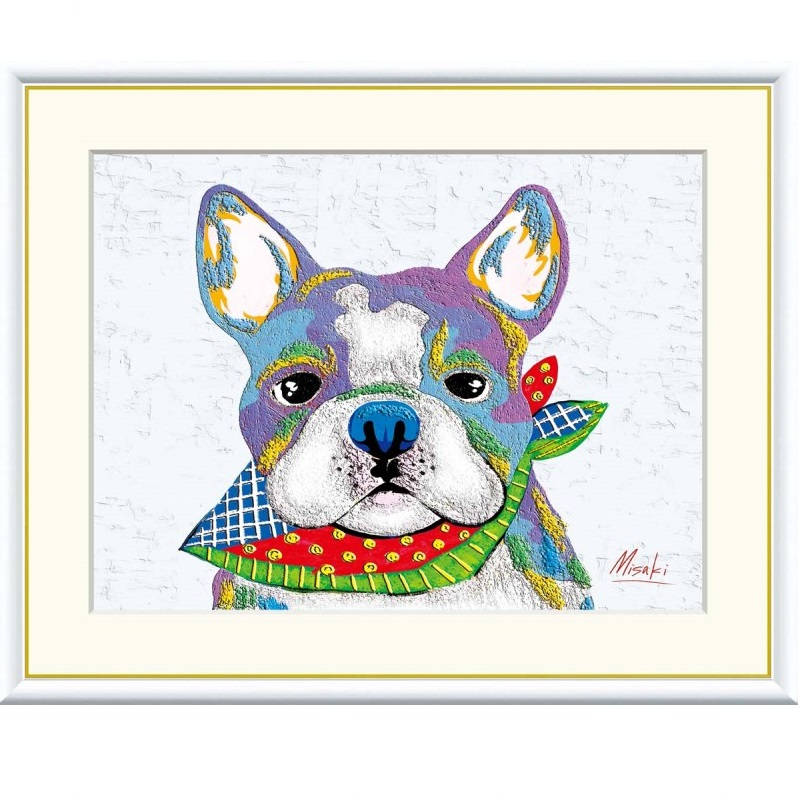【楽天市場】額絵 山口美咲 フレンチブルドッグ f8・f6・f4サイズ 楽しい仲間たち Misaki gk-a5-j3r001（p78） （J3-R001） （代引き不可） 現代アート ...