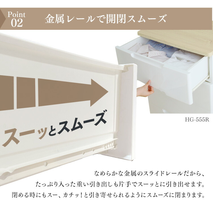 【楽天市場】チェスト 5段 HG-325 北欧 完成品 収納ボックス タンス 幅33 収納ケース 収納 チェスト 白 キッチン 洗面台 ...