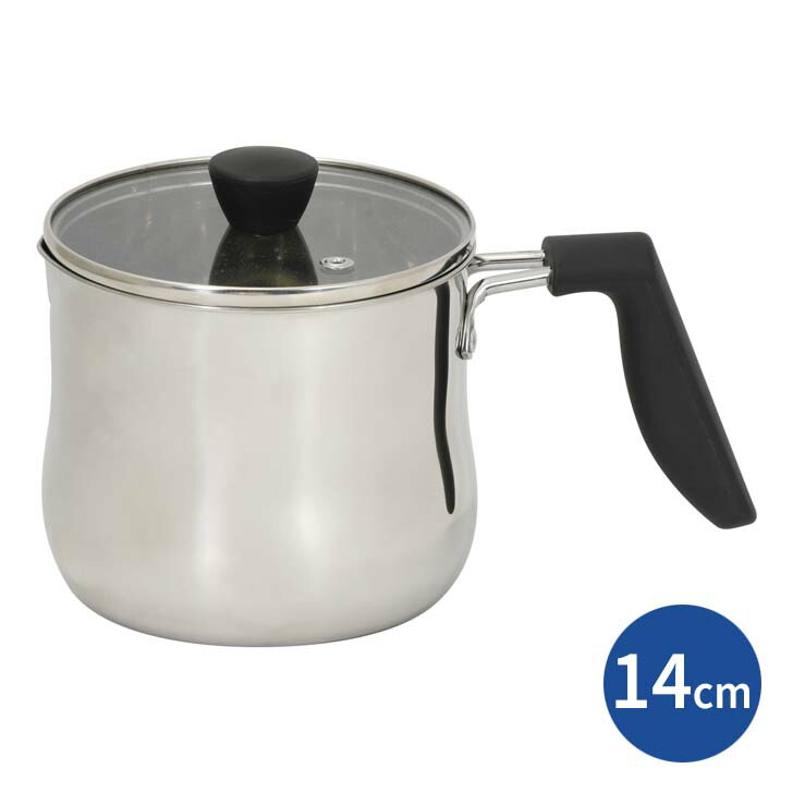 【楽天市場】 パール金属 ナリック 18-8ステンレス製マルチポット 14cm 1.6L 鍋 天ぷら ケトル IH対応 ガス火対応 片手鍋 万能鍋 コンパクト一人暮らし ガラス蓋付き：暮らしの杜 横濱