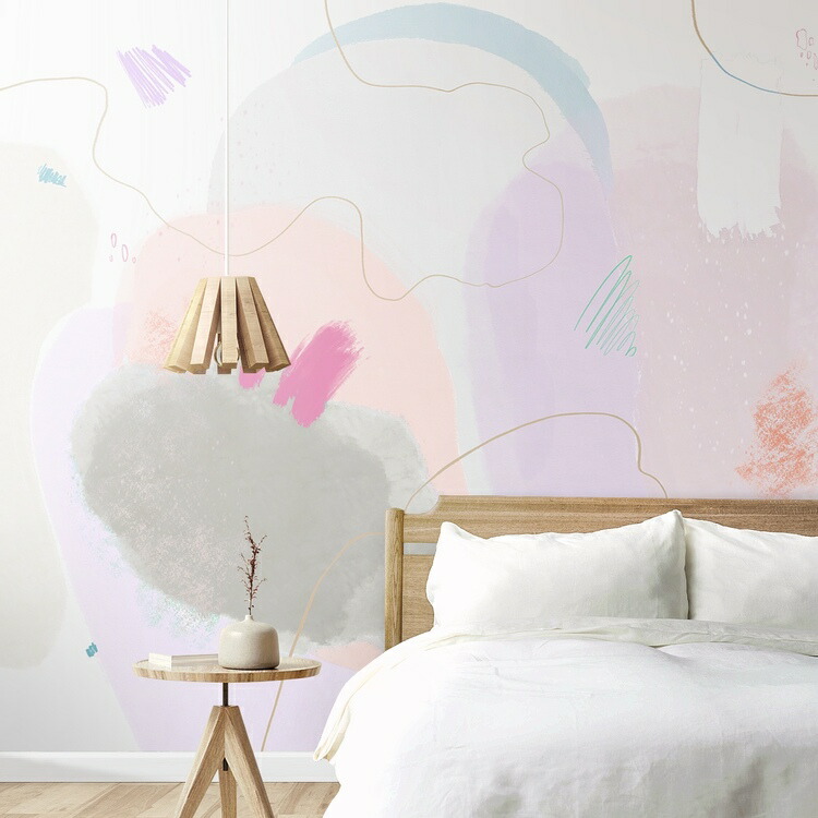 【楽天市場】サイズオーダー ミューラル壁紙 フリース壁紙（のりなし） 抽象画 Playful Space Berry NSO-G00151：壁 ...