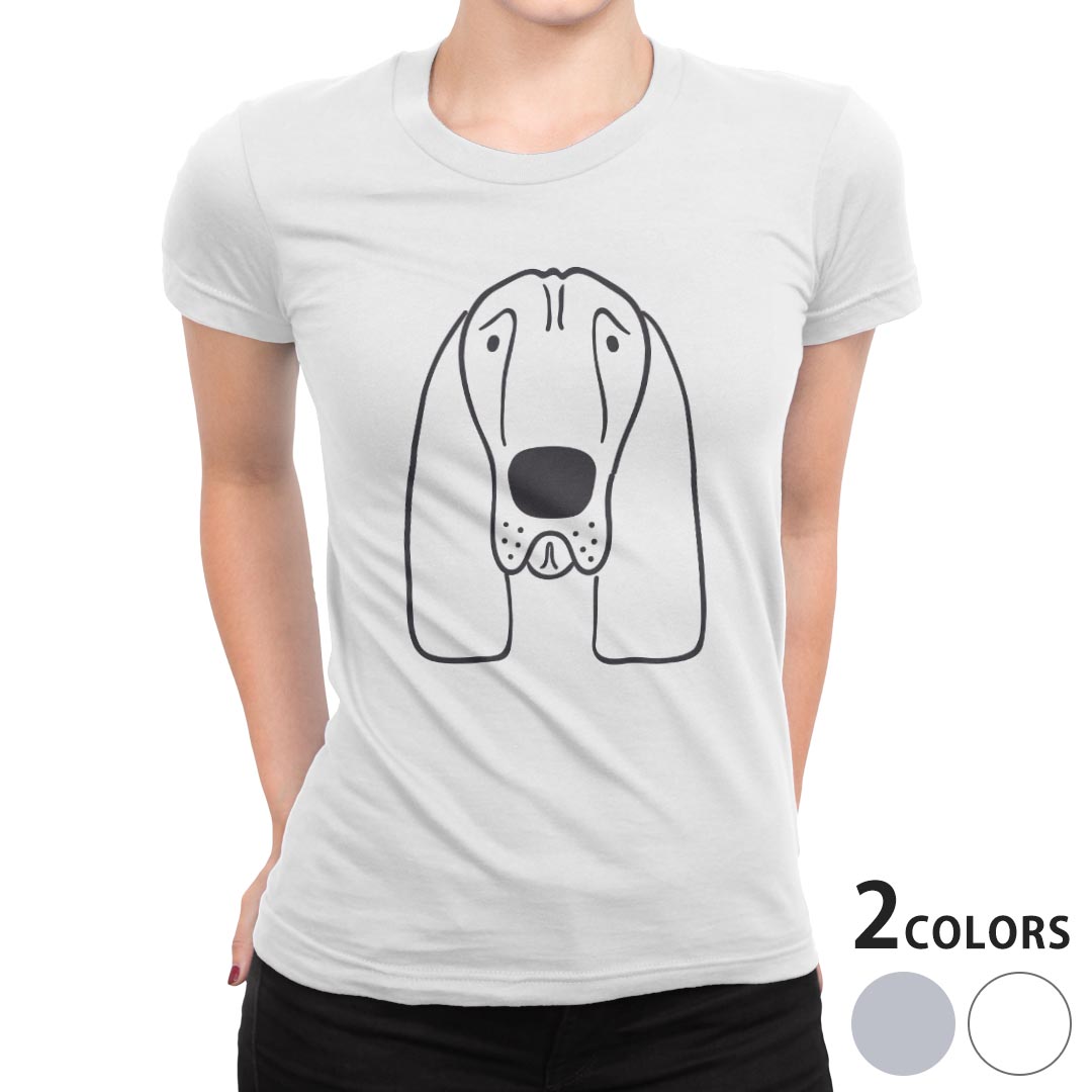 【楽天市場】tシャツ レディース 半袖 白地 デザイン S M L XL Tシャツ ティーシャツ T shirt 022515 犬 dog ...