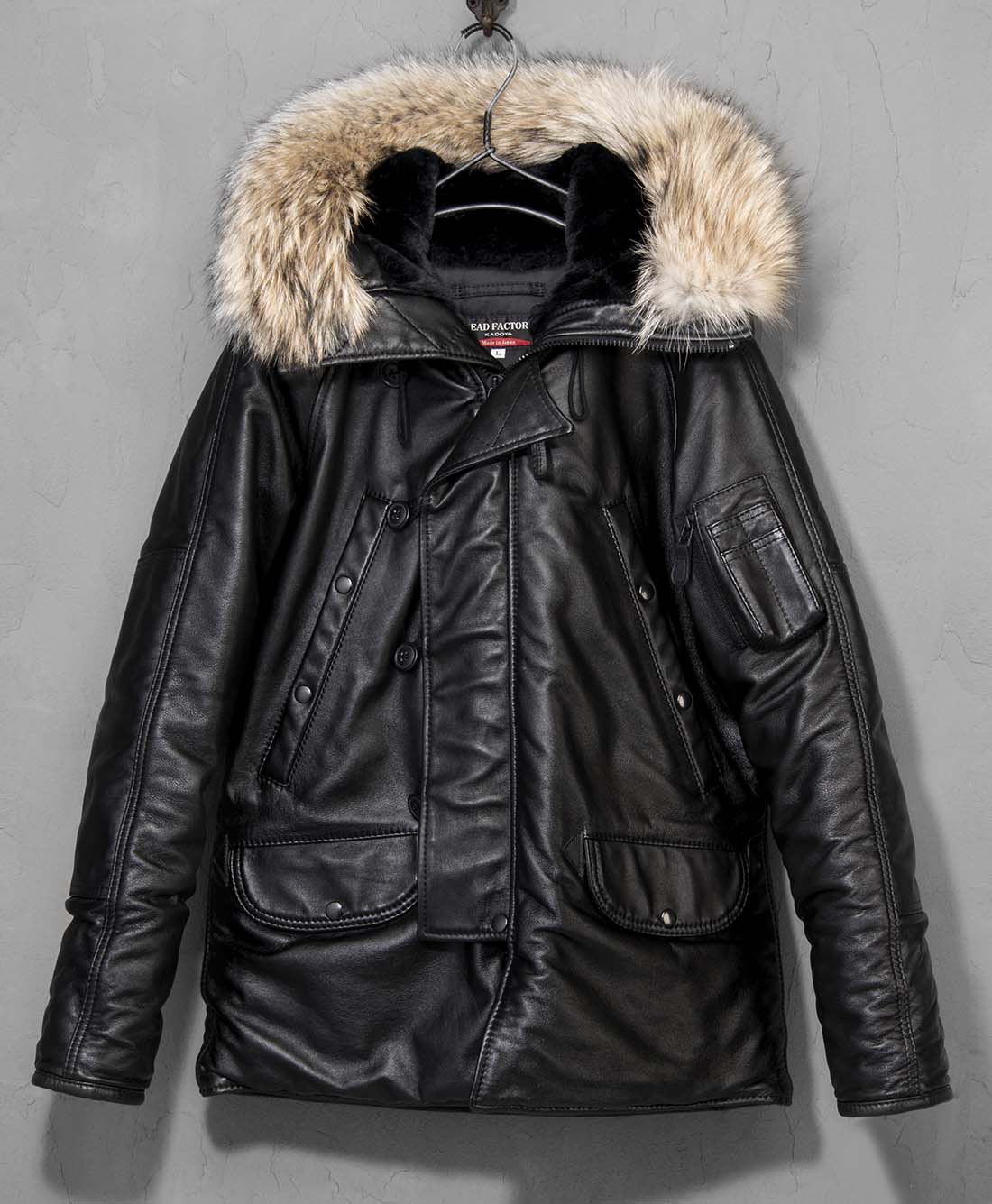 【楽天市場】KADOYA HF N-3B LEATHER / ブラック/ホワイト カドヤ公式 楽天市場店：KADOYA公式 楽天市場店