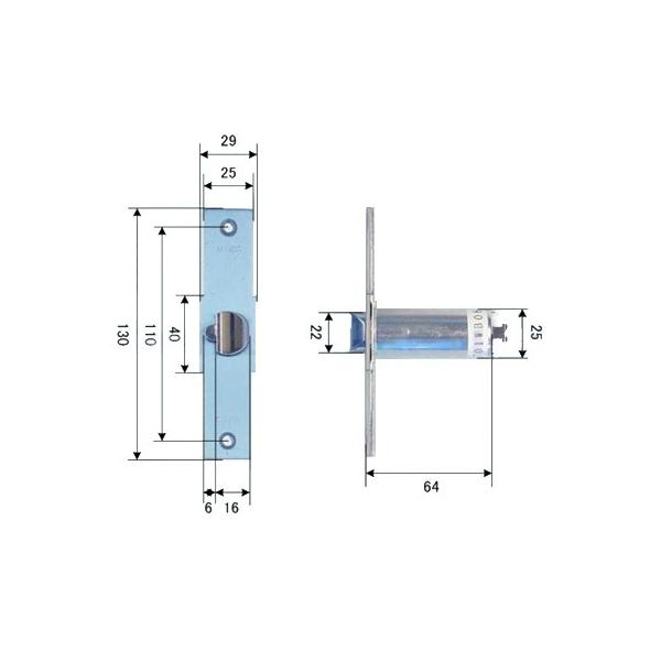 【楽天市場】MIWA HK-LS.CS （バックセット：90mm） 錠ケースのみ【在庫品】：セキュリティショップ ルナ