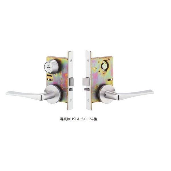 【楽天市場】MIWA 美和ロック U9LAL50-2A BS64mm 扉厚42～49mm・50～57mm キー3本付き レバーハンドル錠（常時自動施錠タイプ）【在庫品】：セキュリティショップ ルナ