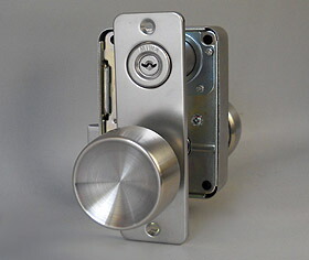 【楽天市場】《1》丸いドアノブタイプの75PM(PMK)錠本体＋MIWA U9 PMKシリンダーの玄関錠一式 取替え用 シルバー色 ドアは、外開きタイプ 右勝手または、左勝手 ドアの厚み34 ...