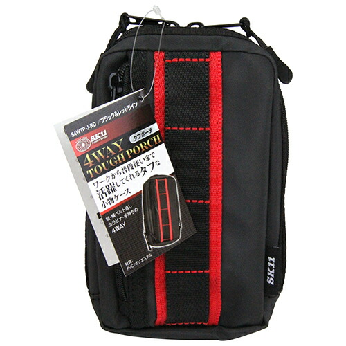 【楽天市場】【スーパーSALE限定 割引】【6ヶ月保証付】4WAYタフポーチ SK11 S4WTP-J-RD ワークから普段使いまで活躍してくれるタフな小物ケースです。携帯電話、カメラ、電動 ...