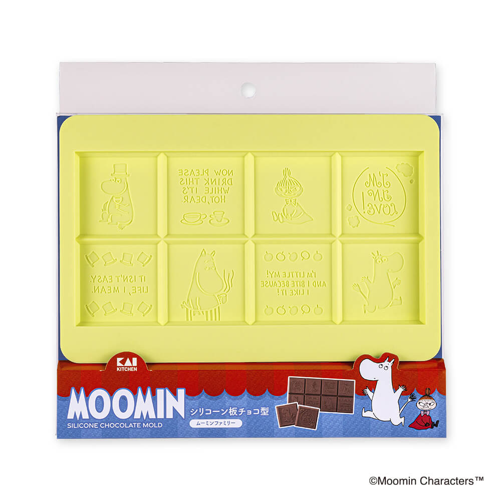 【楽天市場】【最大15％OFFクーポン＋ポイント：マラソン限定】 ムーミン シリコーン板チョコ型 ( ムーミンファミリー ) 貝印 製菓道具 【メール便】[M便 1/1] ギフト 贈り物 ...