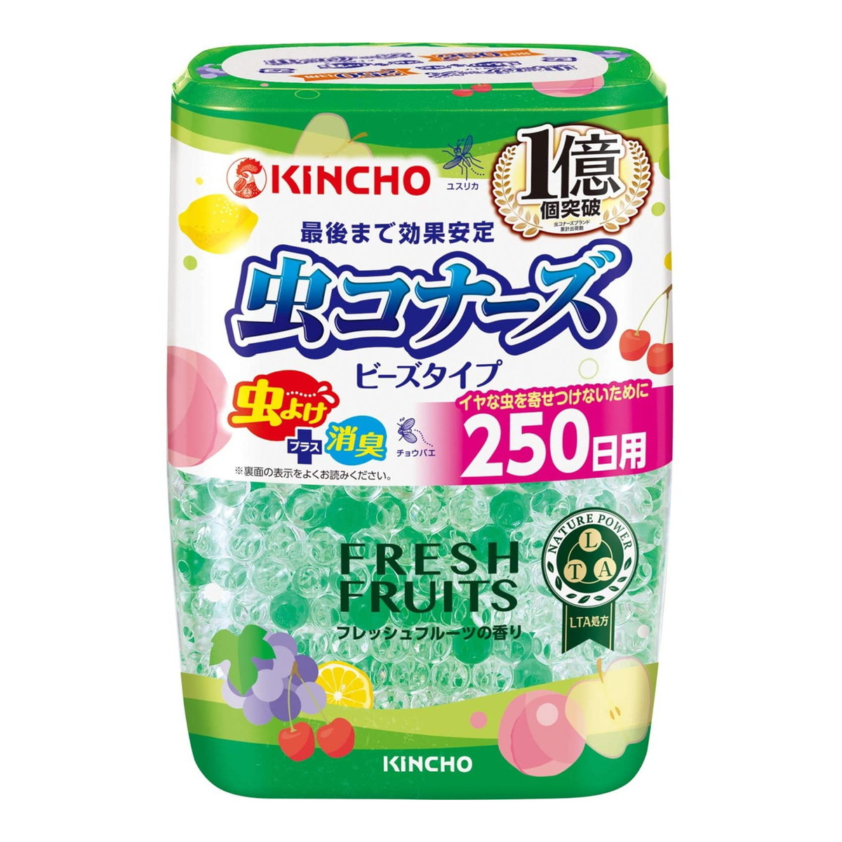 【楽天市場】★殺虫剤大特価セール★ 大日本除虫菊 金鳥 虫コナーズ ビーズタイプ フレッシュフルーツの香り 250日 360g ※お一人様2点限り ※在庫なくなり次第終了 【AL2507 ...